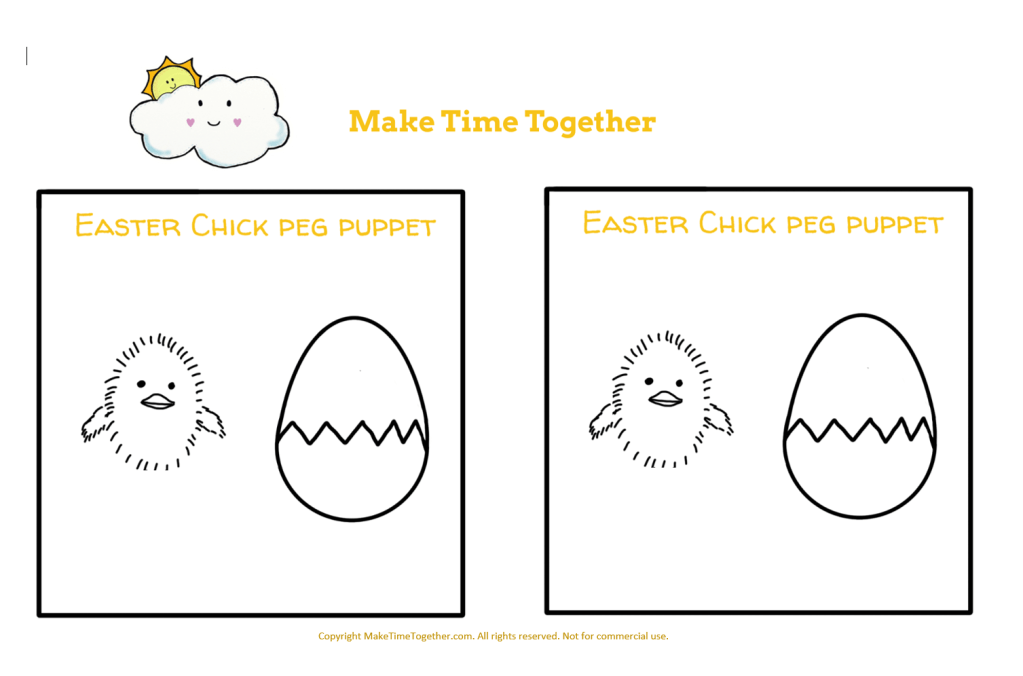 Easter Chick Peg Puppet – Make Time Together