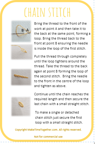 Printable Embroidery Stitch Guides – Make Time Together