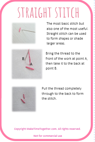 Printable Embroidery Stitch Guides – Make Time Together