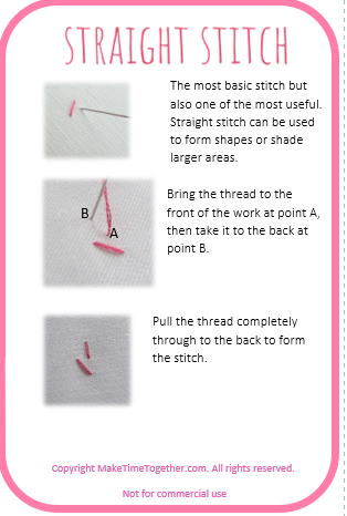 Printable Embroidery Stitch Guides – Make Time Together