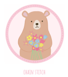 Free printable sewing card to learn chain stitch – Make Time Together