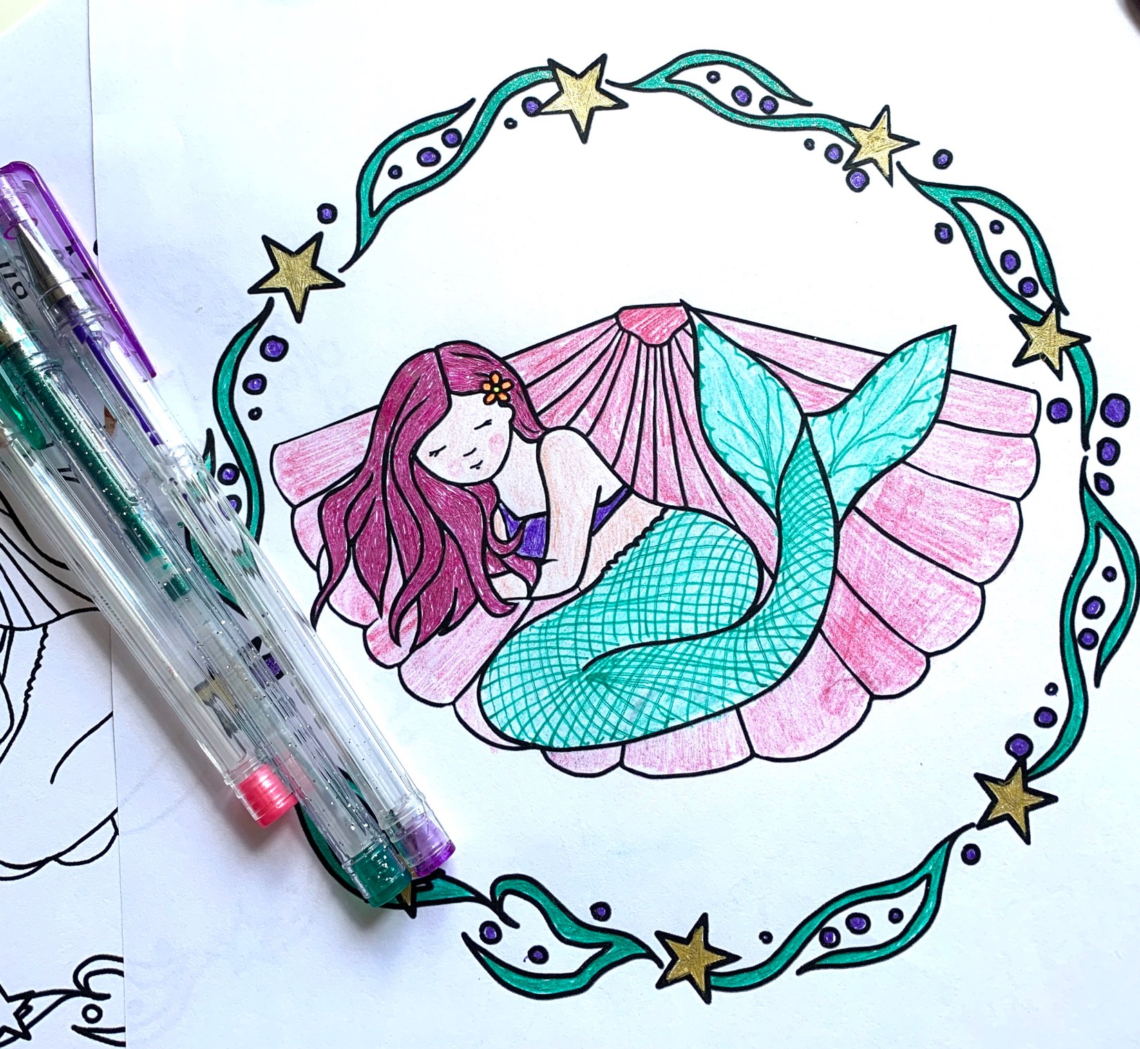 Free Mermaid Colouring Page – Make Time Together