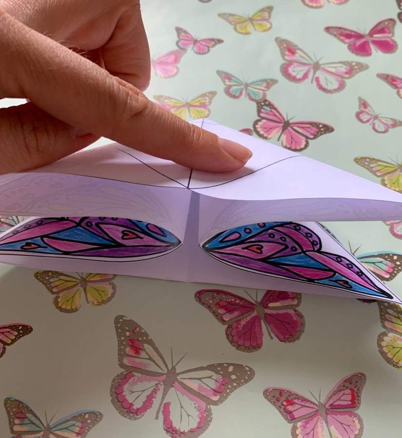 Origami Butterfly – free printable colouring activity – Make Time Together